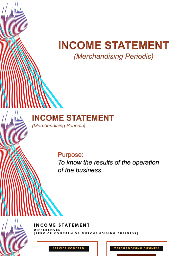 Financial Statement (Merchandising) | PDF