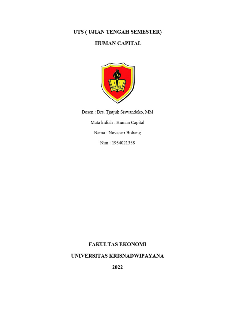 UTS Human Capital 2022 | PDF | Karier & Perkembangan