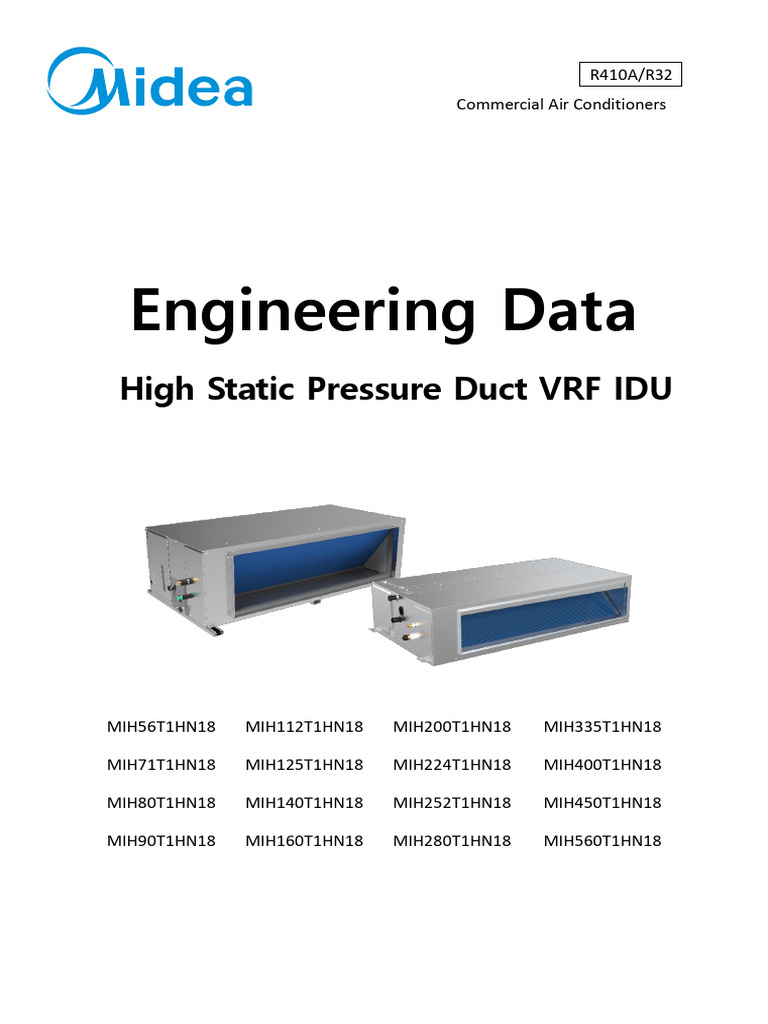 TM Midea V8 High Static Pressure Duct VRF Engineering Data Book ...