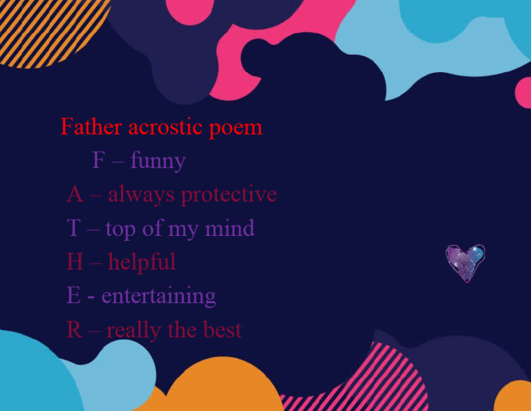 Father Acrostic Poem | PDF