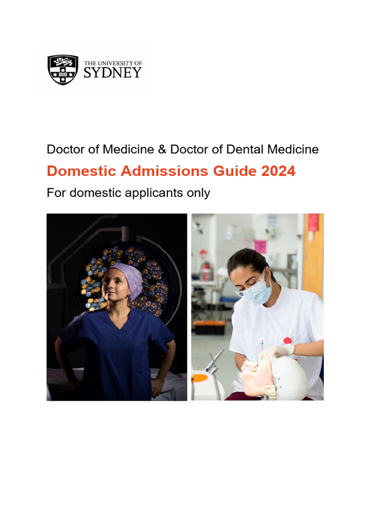 MD DMD Domestic Admissions Guide | PDF | Academic Degree | Dental Degree MD DMD Domestic Admissions Guide | PDF | Academic Degree | Dental Degree