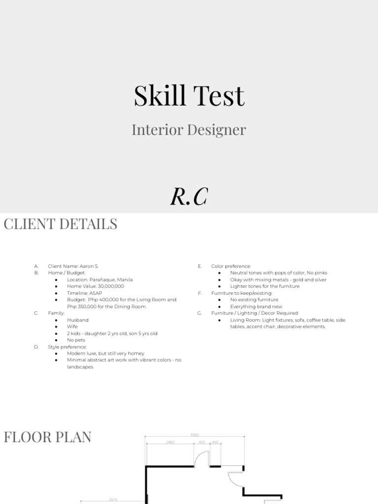 2 - RCC SKILL TEST - Designer | PDF