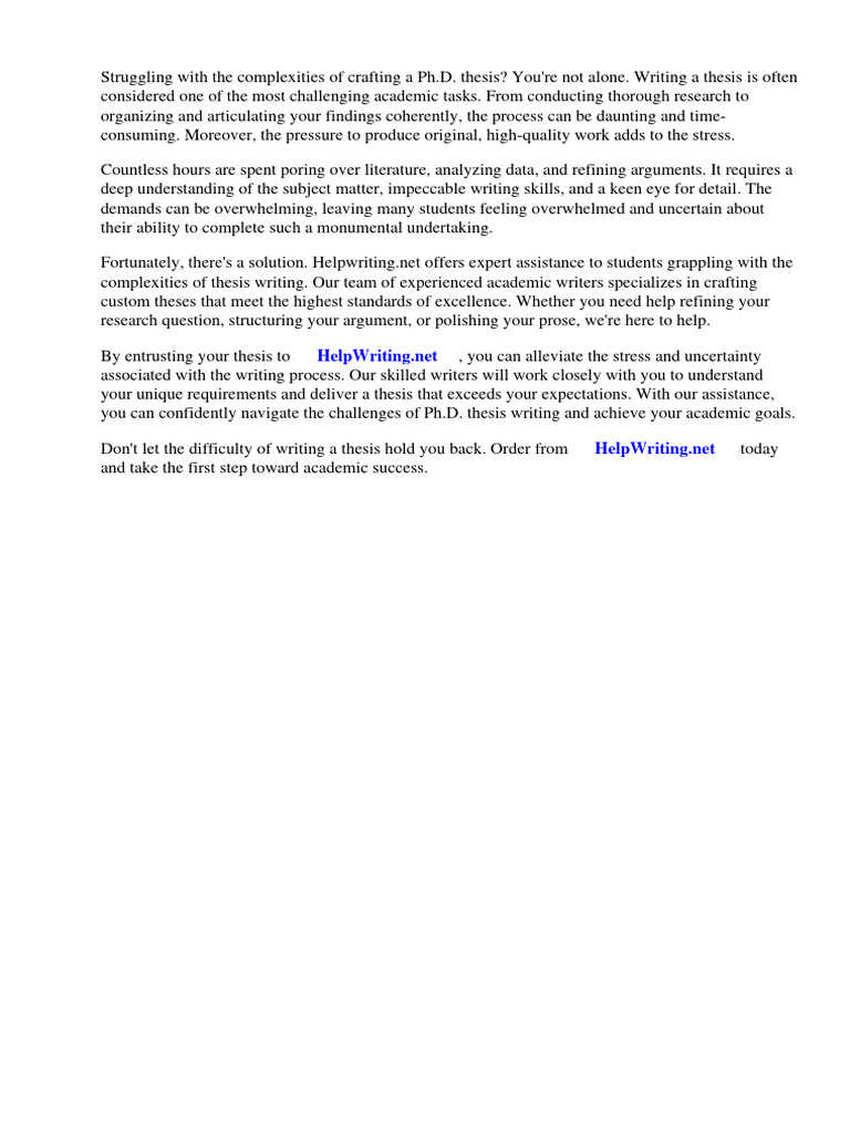 Thesis Phd | PDF | Thesis | Doctor Of Philosophy