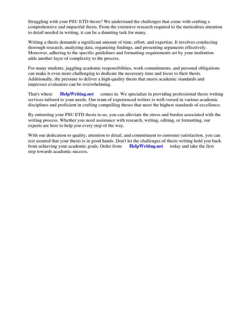 Psu Etd Thesis | PDF | Thesis | Geographic Information System