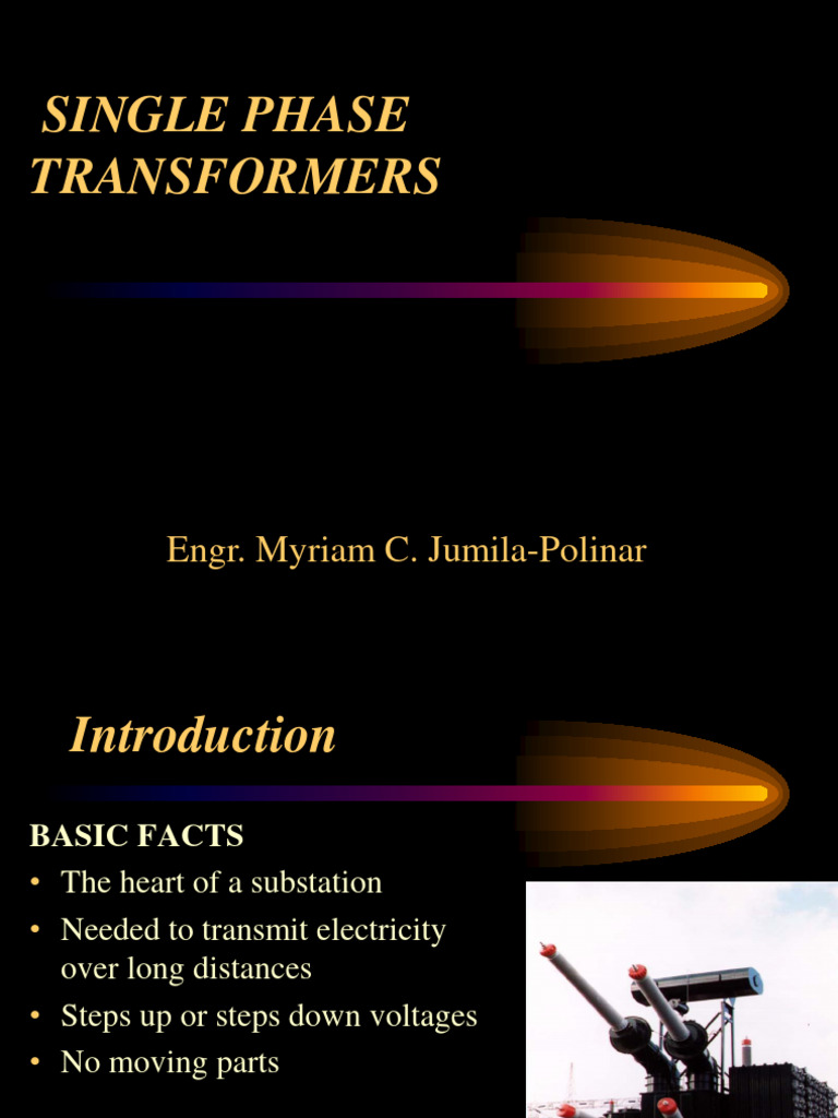 Single Phase Transformer Overview | PDF | Transformer | Switch