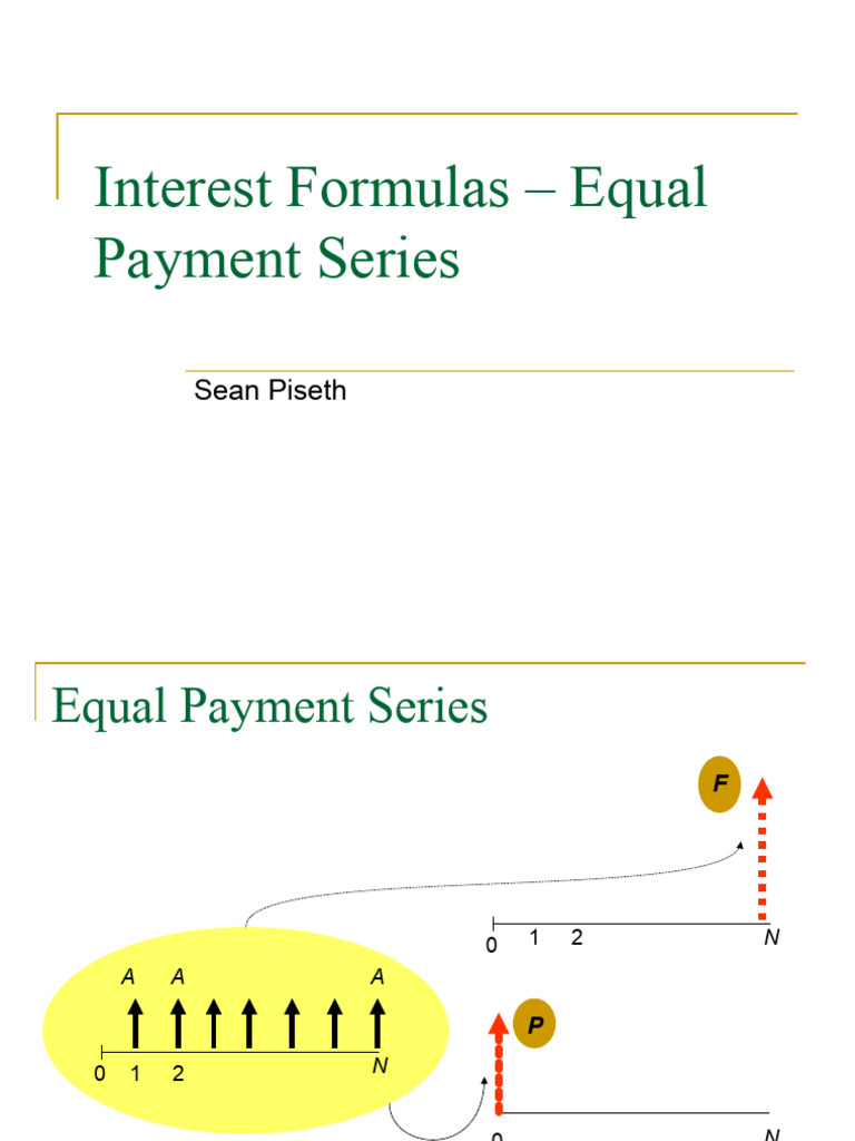 Chapter 6 Interest Formulas - Equal Payment Series | PDF