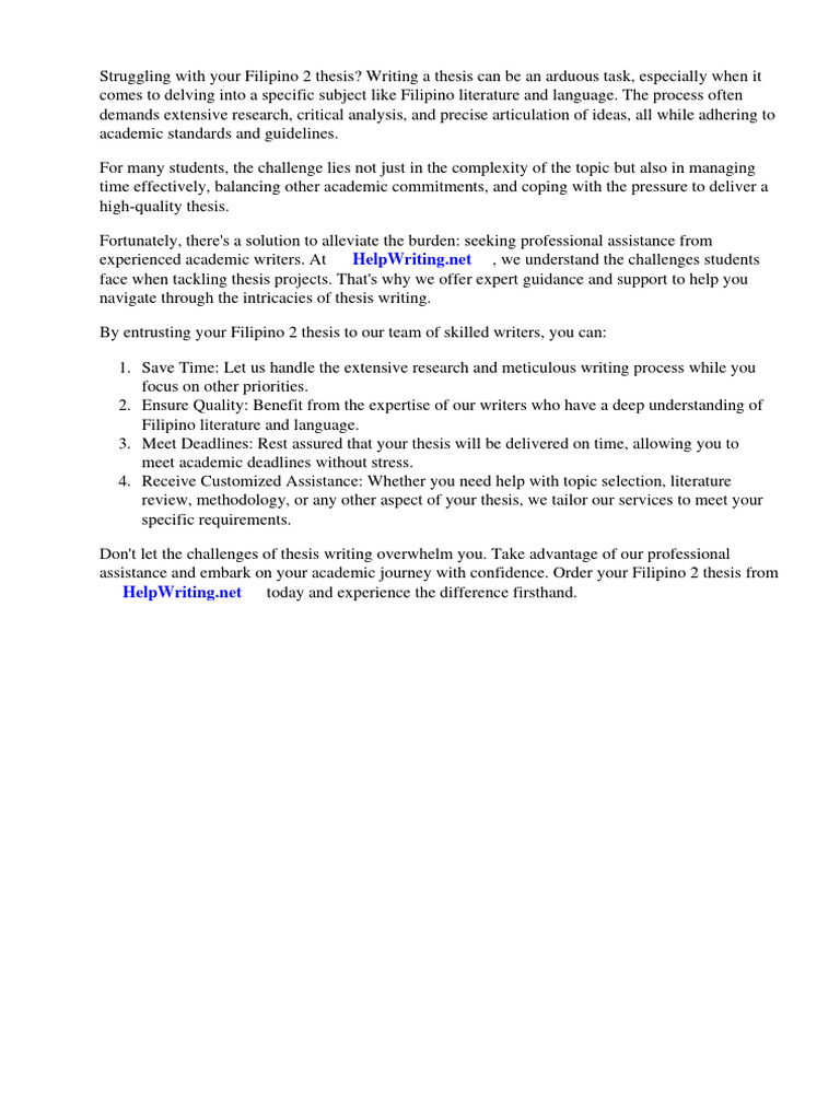 Thesis Sample Filipino 2 | Download Free PDF | Tagalog Language | Expert