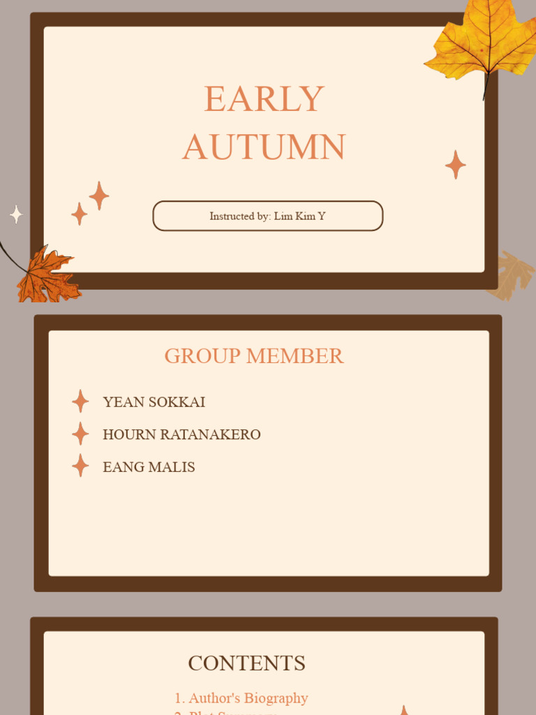 Early Autumn Summary | PDF | Narration