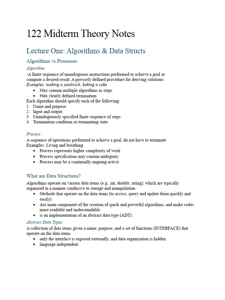 CS Midterm Study Guide | PDF | Computers