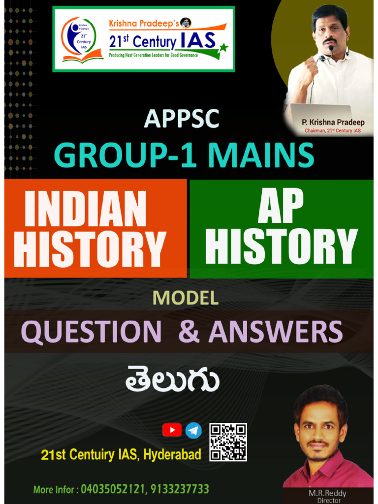 Appsc Mains Question and Answers TM Indian History & AP History | PDF