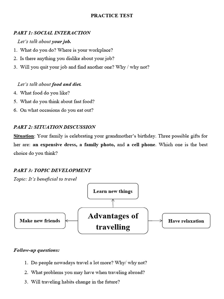 Practice Speaking (Travelling) | PDF