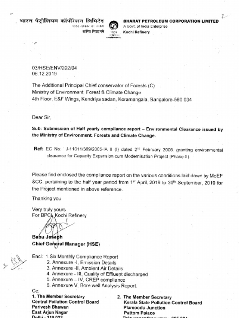 BPCL ENV Rep | PDF