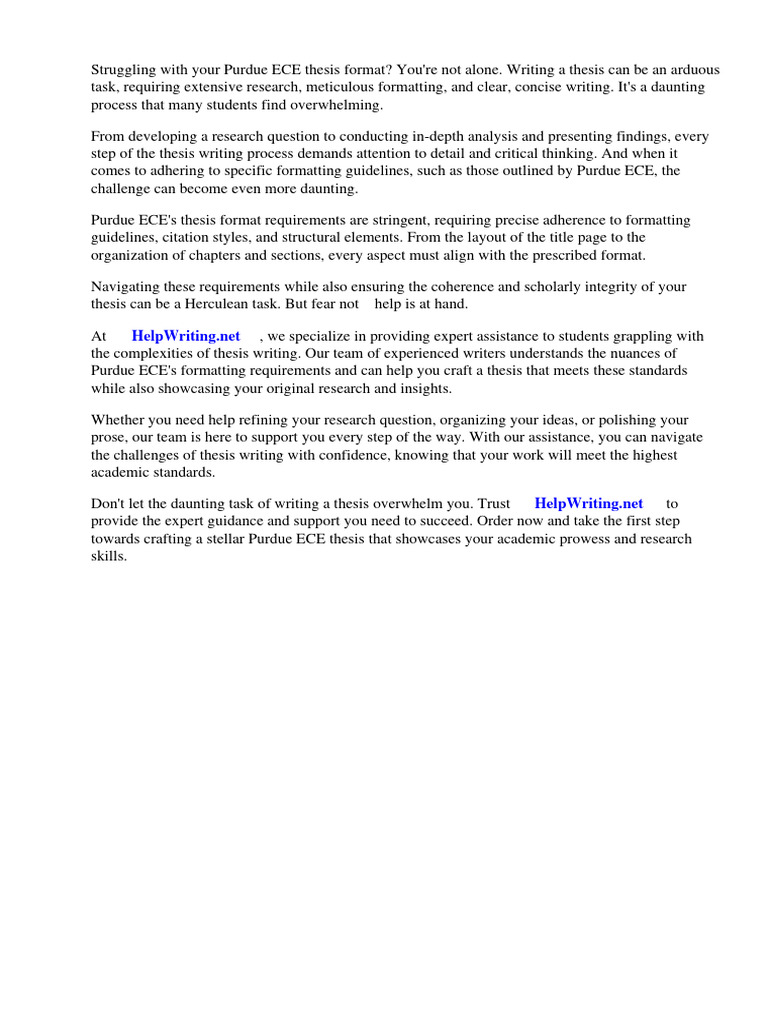 Purdue Ece Thesis Format | PDF | Barcode | Thesis