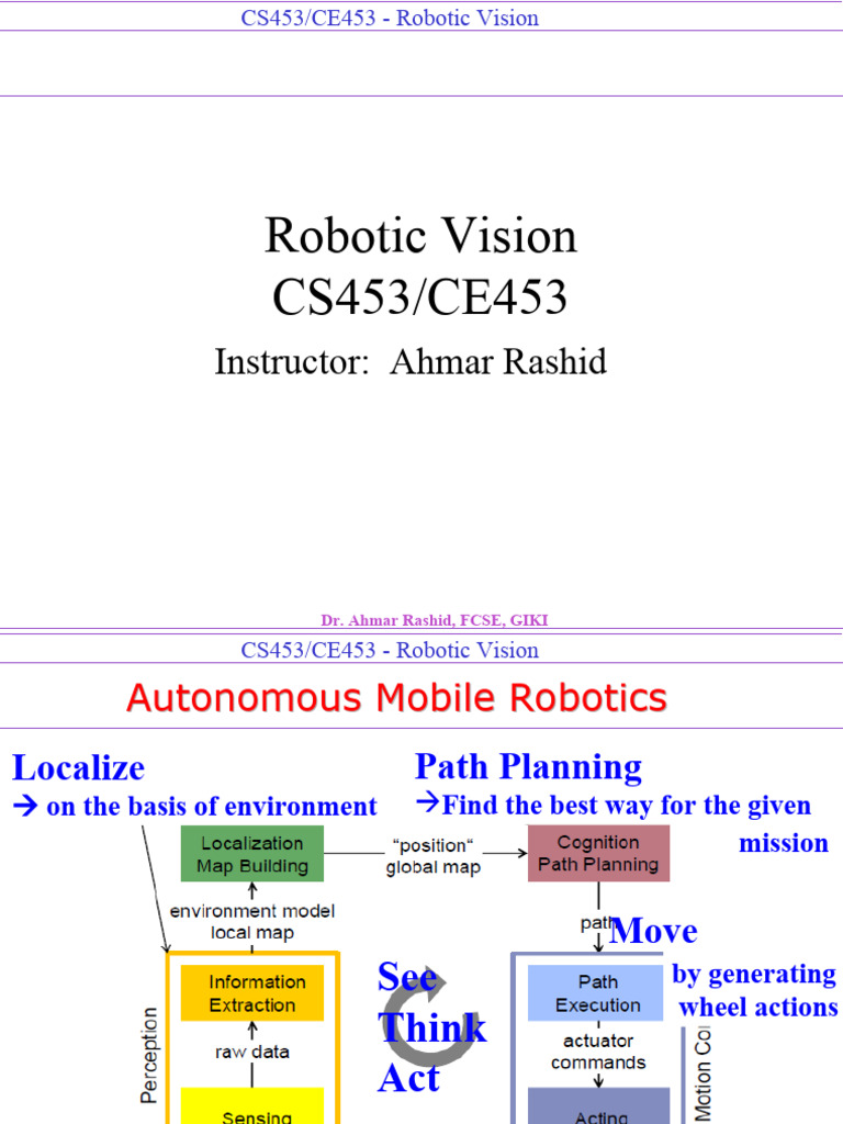 Robot Vision Lecture 3 | PDF | Gyroscope | Inertial Navigation System