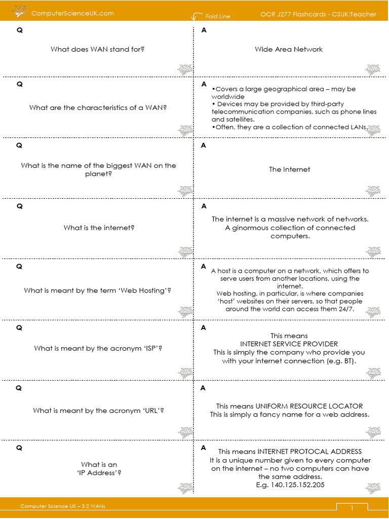 1.3.1b WANs Flashcards | Download Free PDF | Computer Network | Internet