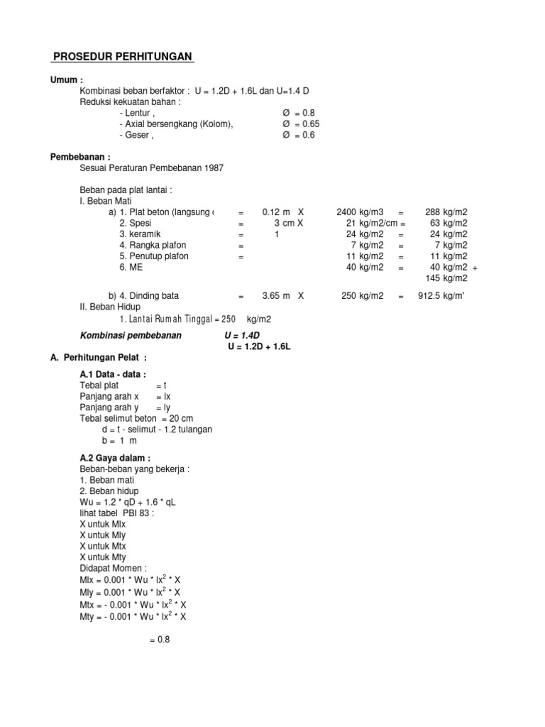 Prosedure Hitungan | PDF