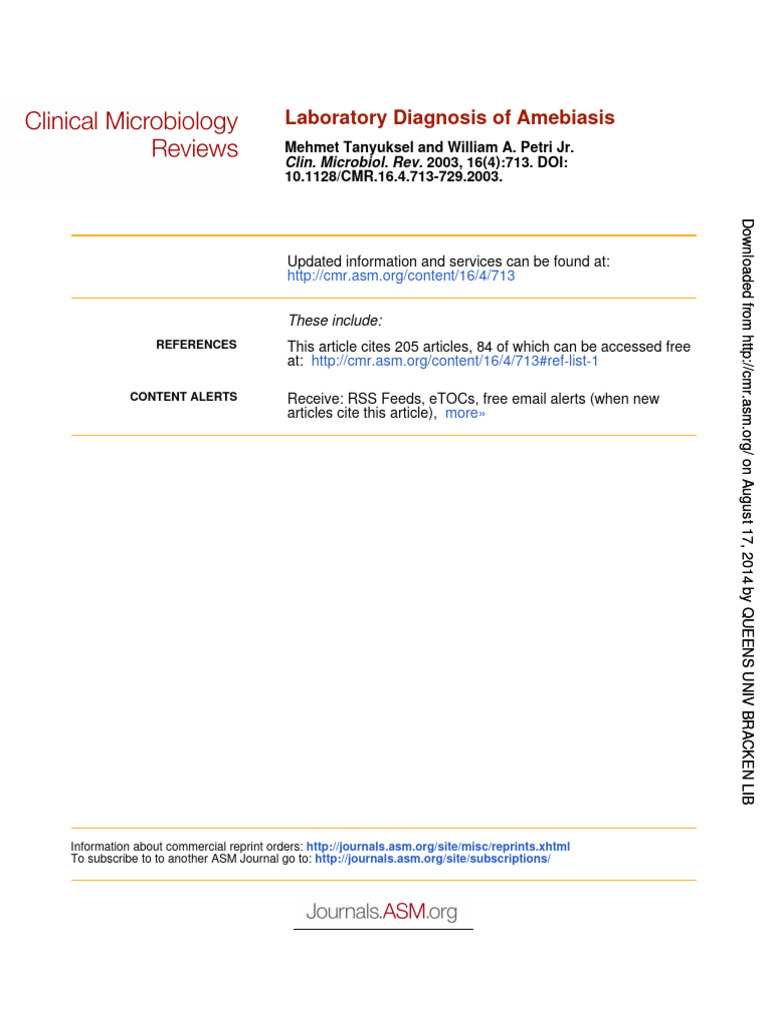 CMR 16 4 713-729 2003 | PDF | Medical Specialties | Clinical Medicine