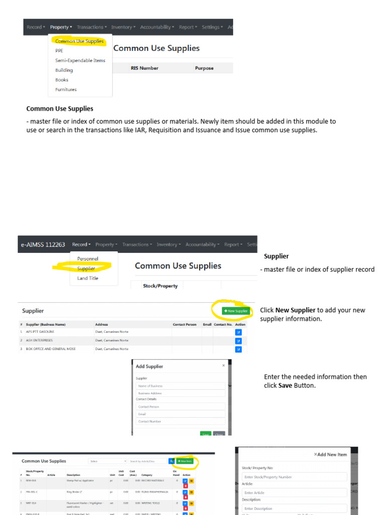 E AIMSS Guide IAR | PDF | Business | Computers