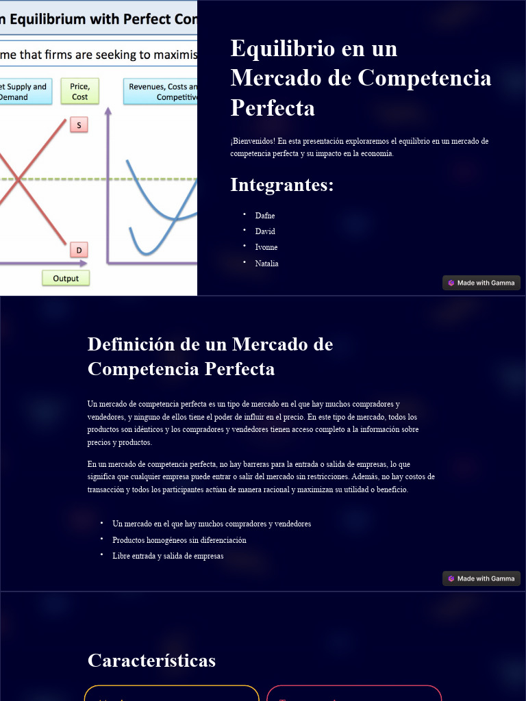 Equilibrio en Un Mercado de Competencia Perfecta - Point | PDF ...