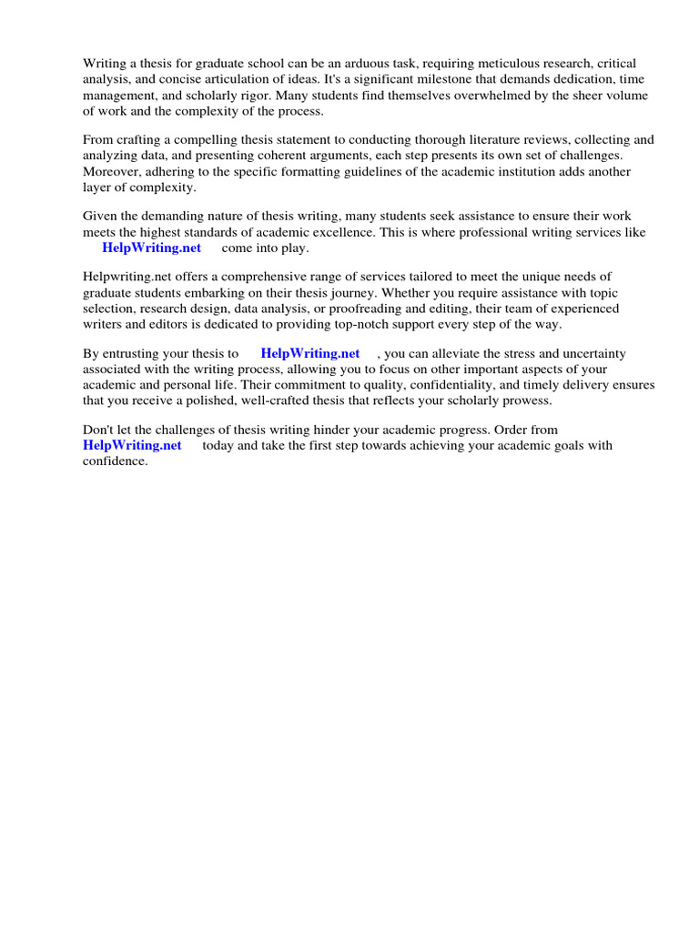 Graduate School Thesis Outline | PDF | Thesis | Essays