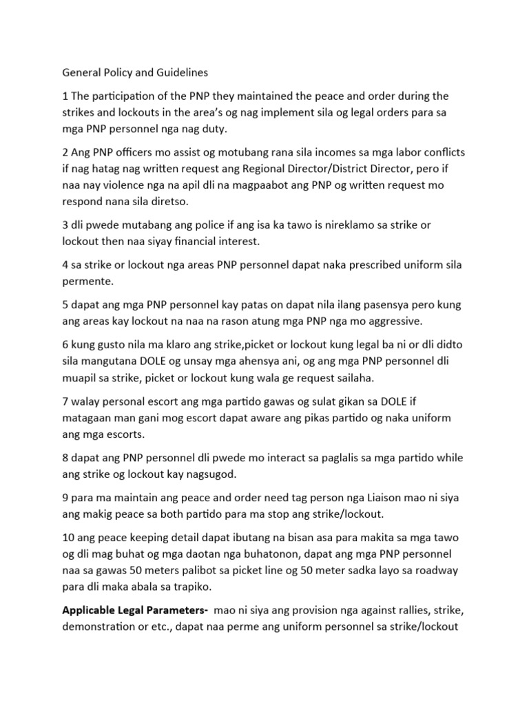 General Policy and Guidelines | PDF