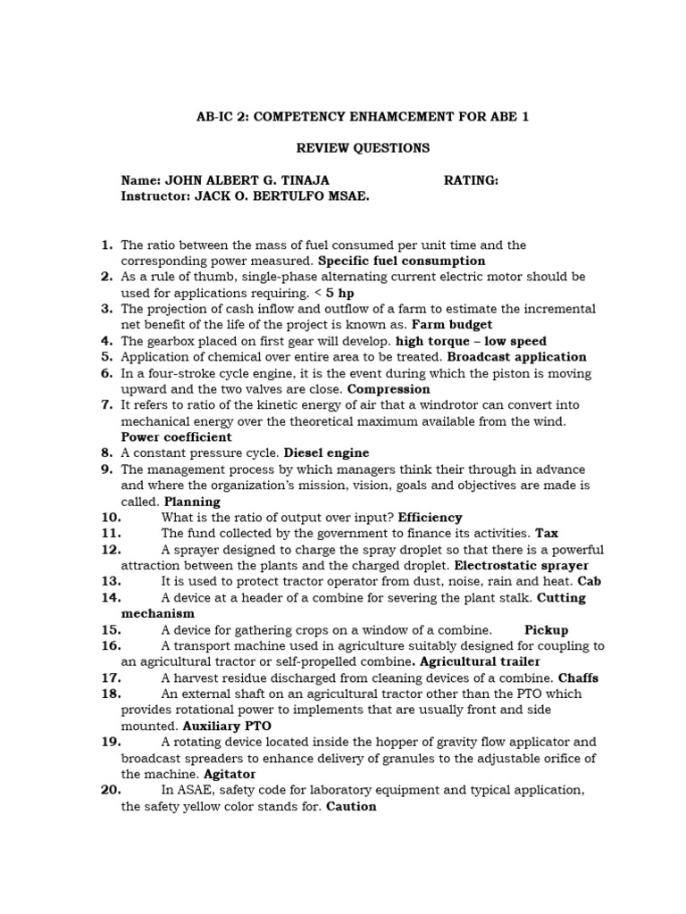 Ab Ic - Review 1 - Part 1 and 2 | PDF | Physical Quantities | Nature