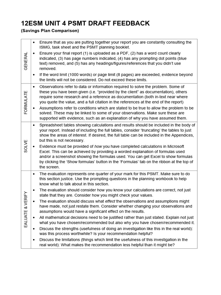 ESM IA3 2023 Draft Feedback | PDF | Microsoft Excel | Evaluation