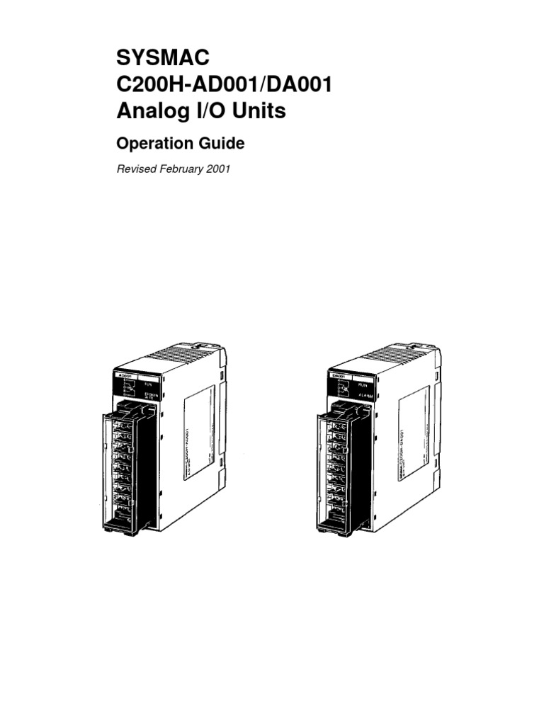 AD001, DA001 Analog IO Units Operation Guide | PDF | Power Supply ...