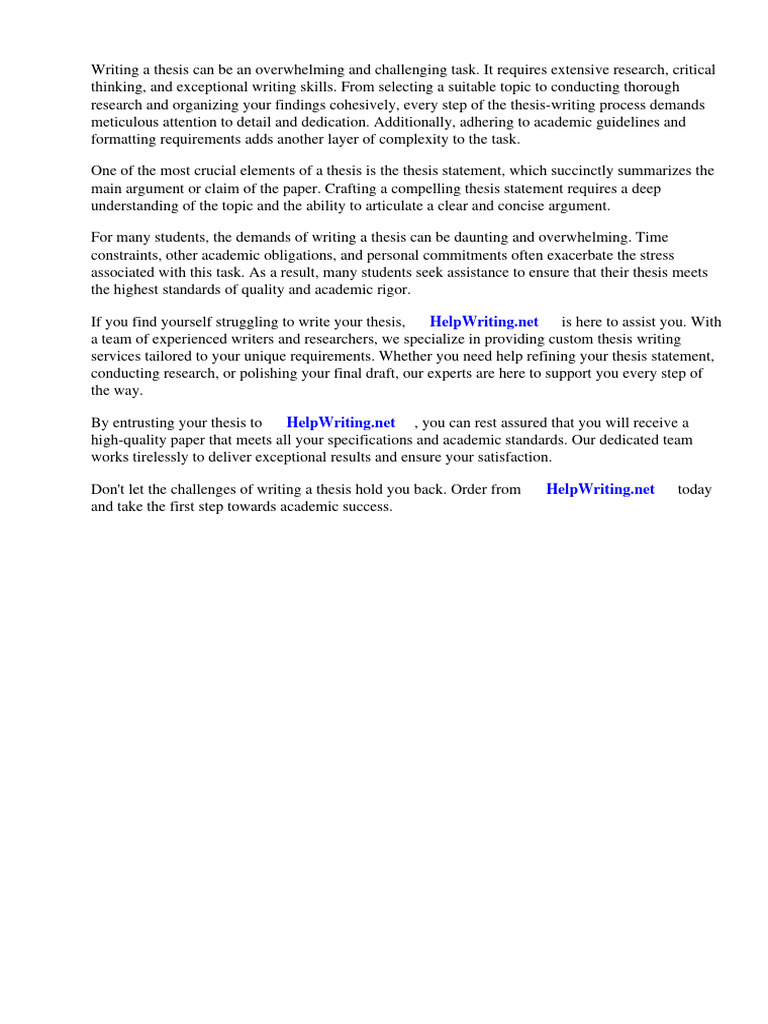 Thesis Writing Support for Students | PDF | Thesis | Essays