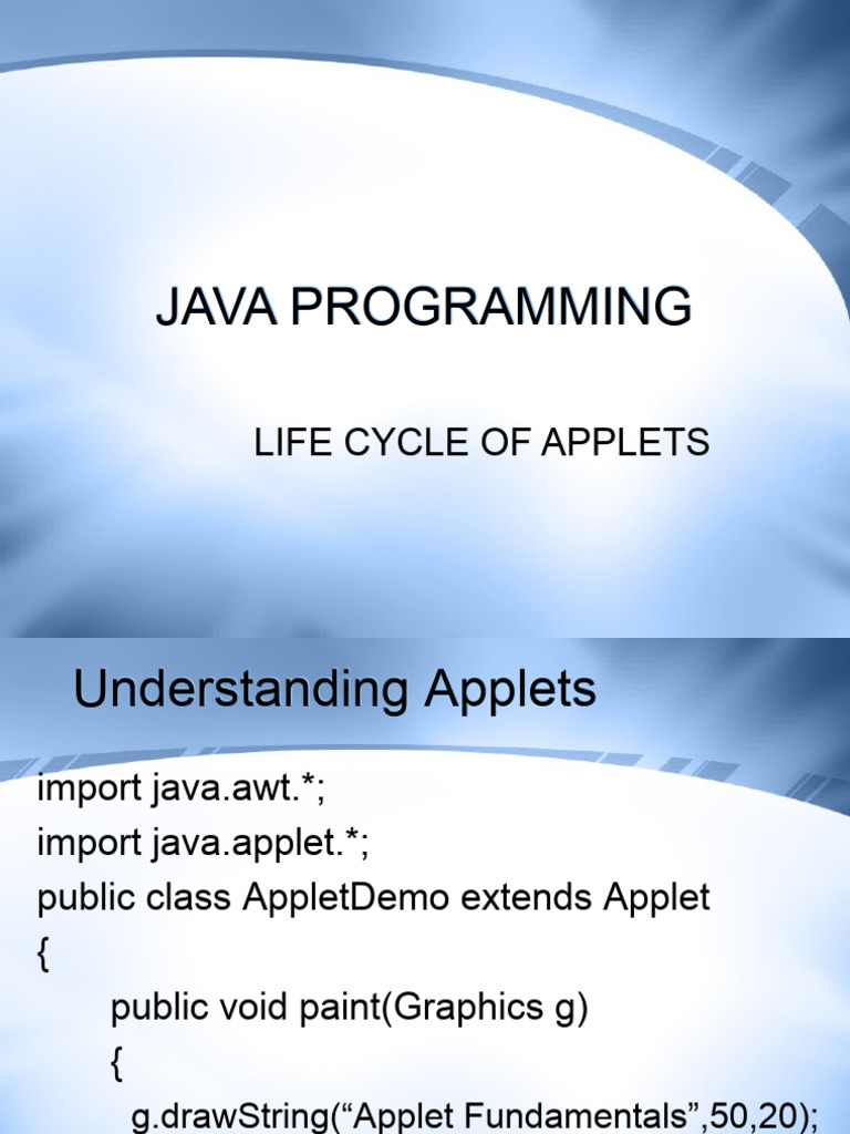Applet Skeleton | PDF
