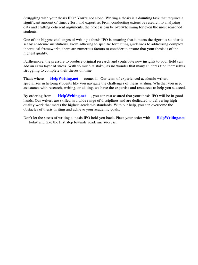 Thesis Ipo | PDF | Initial Public Offering | Stocks