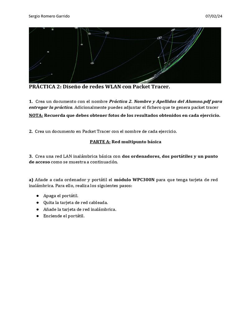 UD4 - Actividad2 - Diseño de Redes WLAN Con Packet Tracer. | PDF | Controlador de interfaz de ...