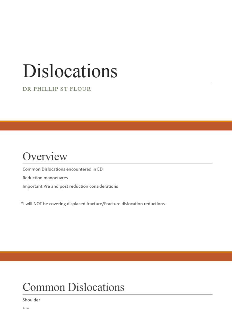 Dislocations | PDF | Hip | Shoulder