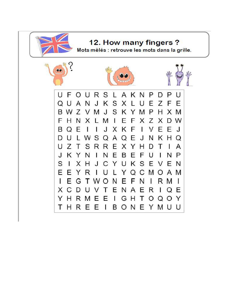 Module 10 Bis How Many Fingers Numbers | PDF