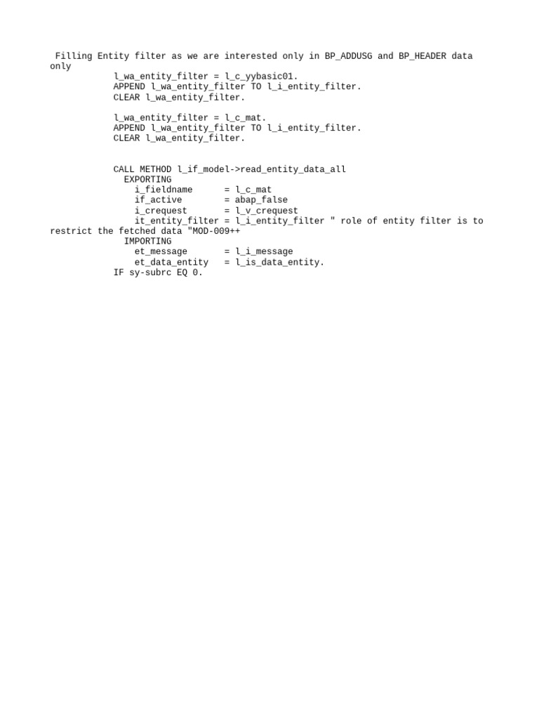 Read Entity Data All | PDF | Computers