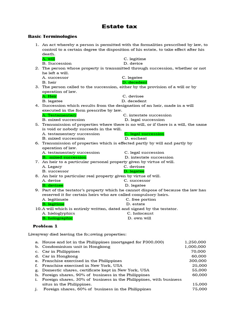 Tax Reviewer Cut | PDF