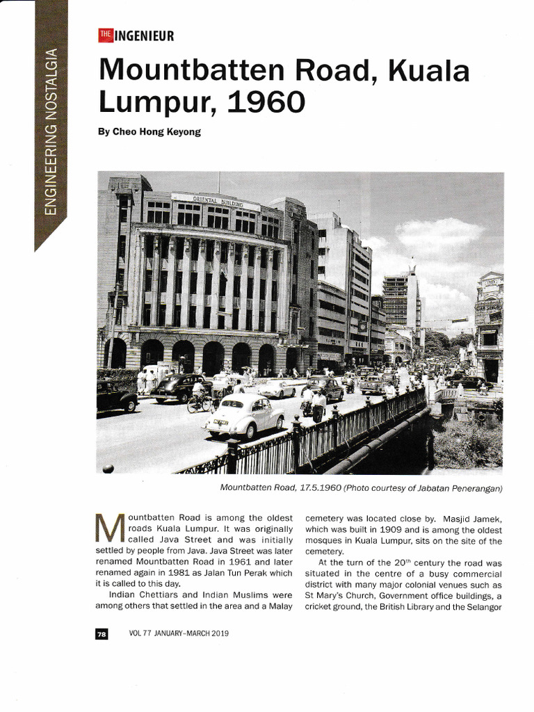 Mountbatten Road, Kuala Lumpur, 1960 | PDF