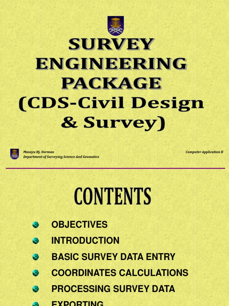 Masayu Hj. Norman Computer Application II Department of Surveying ...
