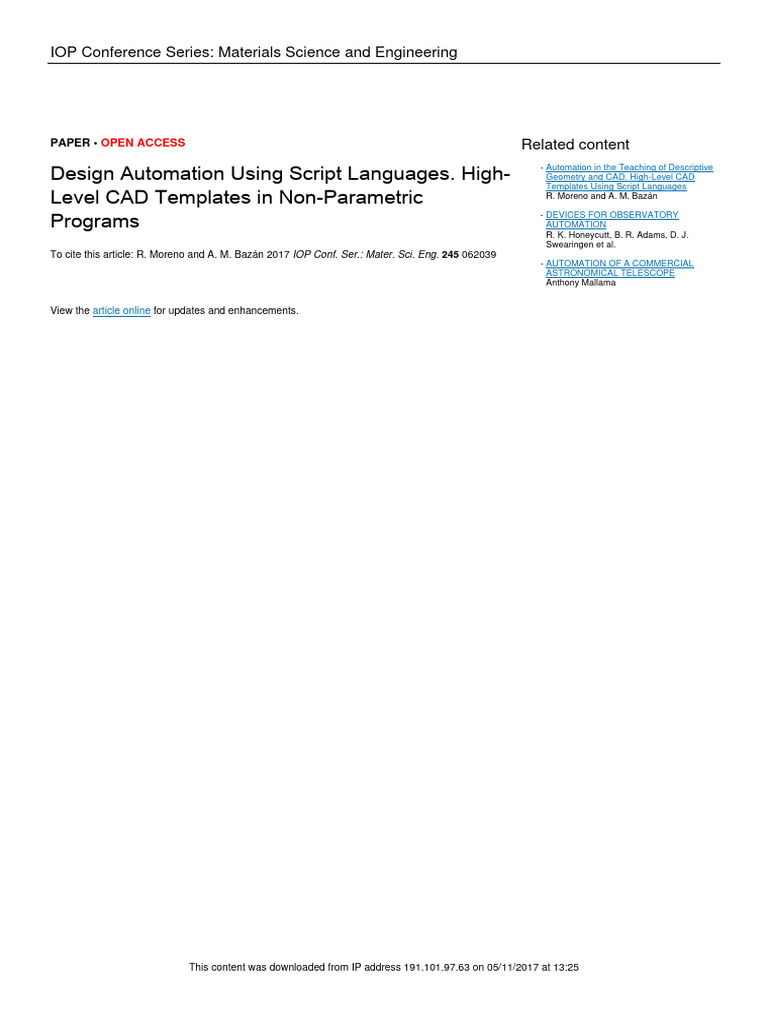 Design Automation Using Script Languages High-Leve | PDF | Computer Aided Design | Software ...