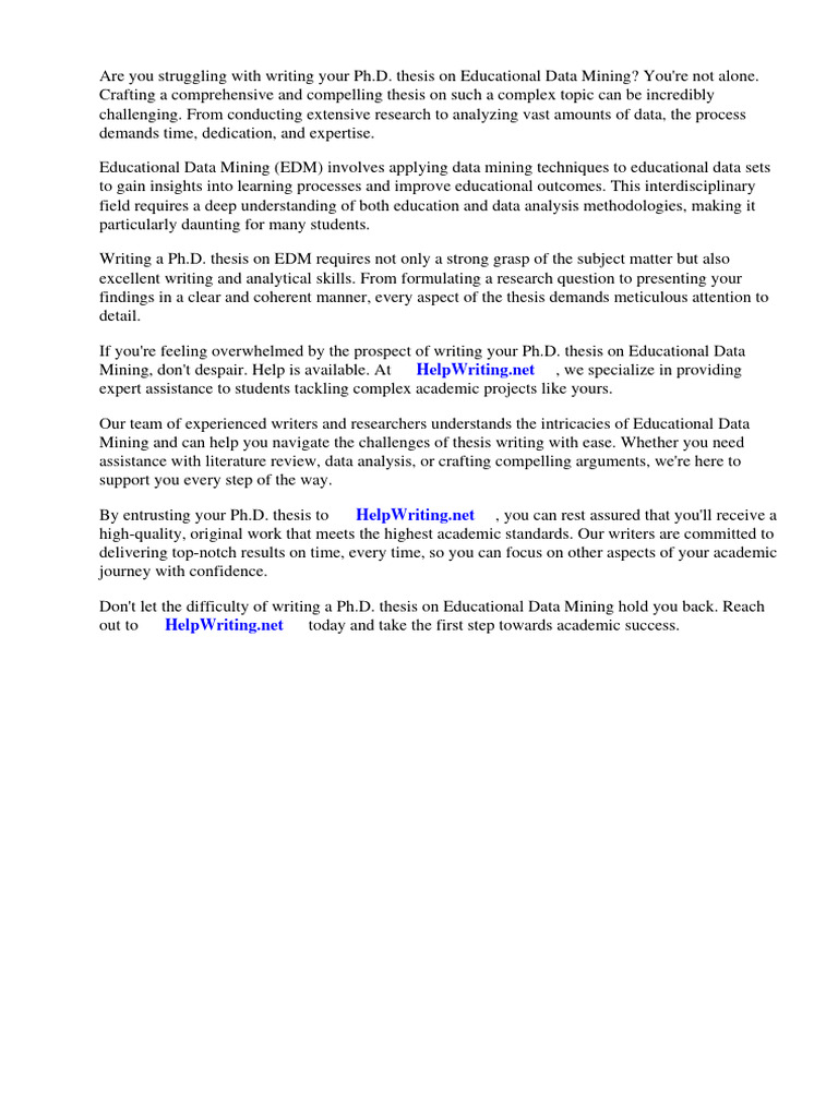 PHD Thesis On Educational Data Mining | PDF | Data Mining | Data