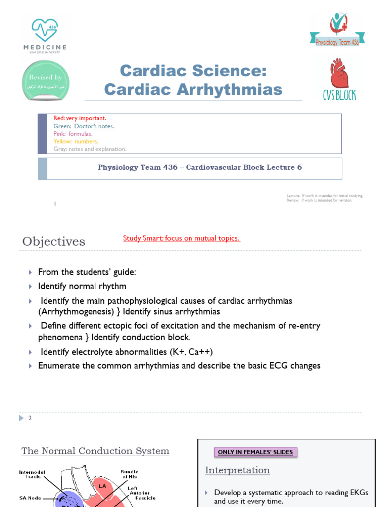 6 - Cardiac Arrhythmias | PDF | Electrocardiography | Heart Rate