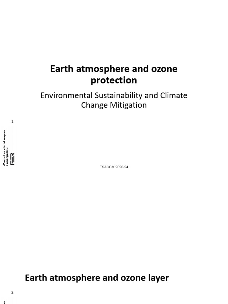 OORUKP ENG P5-Earth Athmospere and Ozone Protection 2023-24 | PDF ...