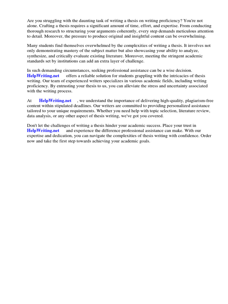 Thesis On Writing Proficiency | PDF | Thesis | English Language Thesis On Writing Proficiency | PDF | Thesis | English Language