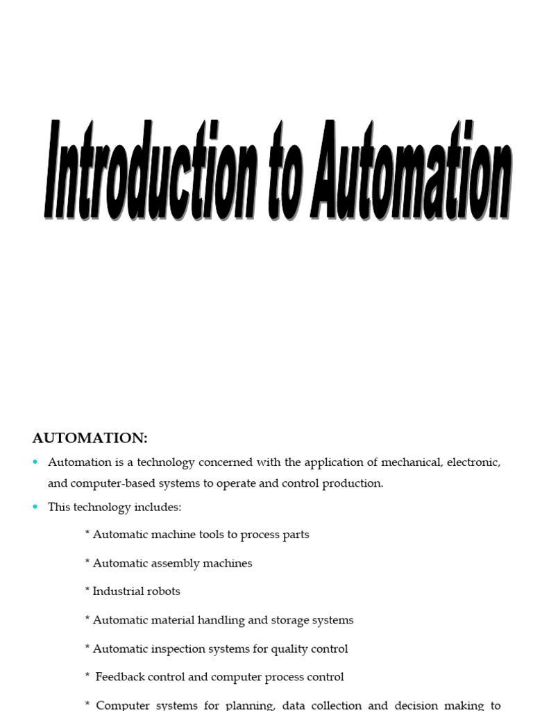 Introduction To Automation | PDF