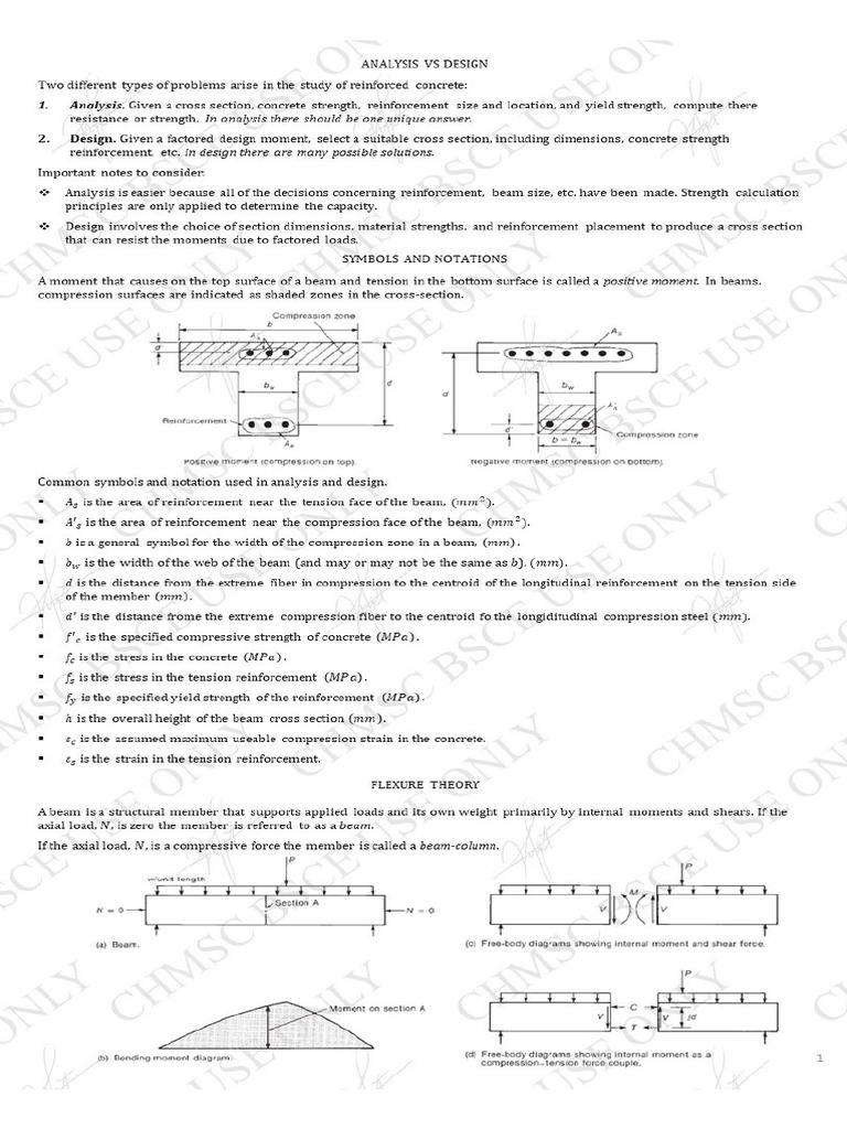 02 Flexural Behavior and Nominal Strength of Beams Handouts 1 | PDF