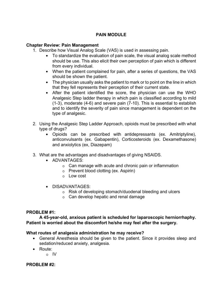 (Anes) Pain Module | PDF | Analgesic | Opioid