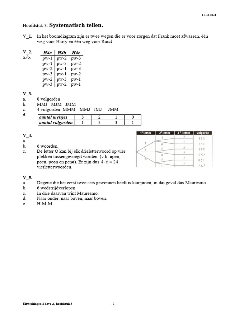 H3 - Systematisch Tellen | PDF