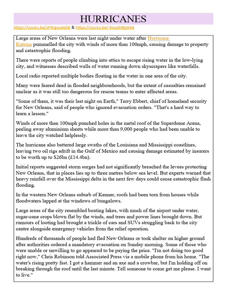 HURRICANES Notes-Geography | PDF