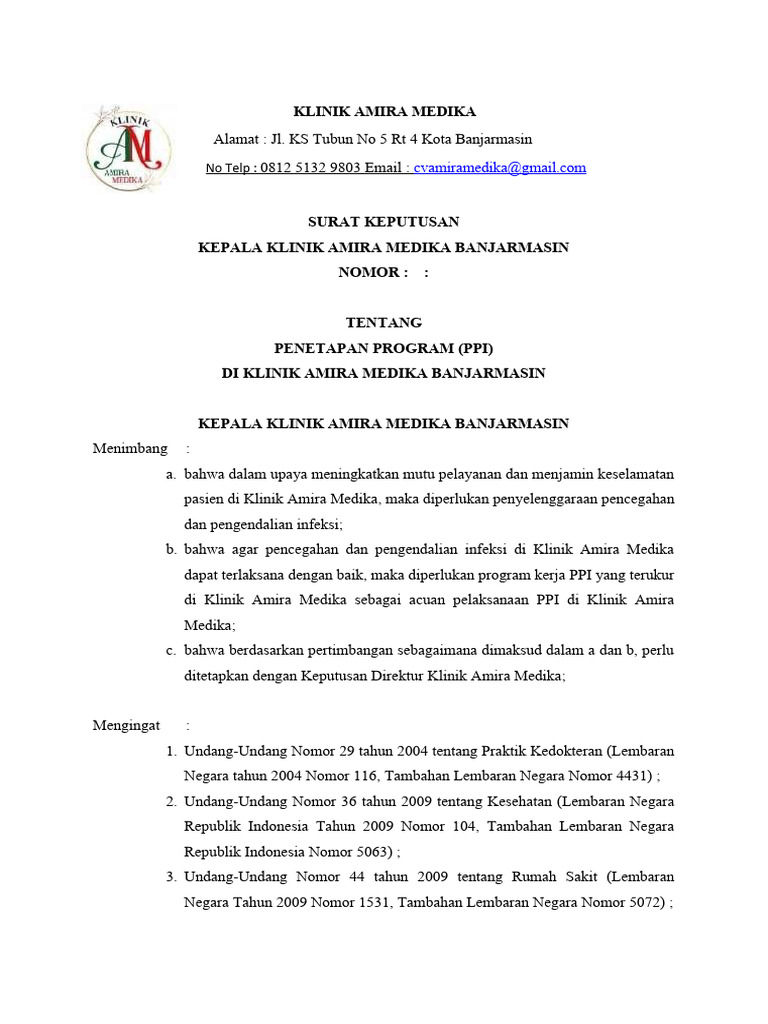 SK Tentang Penetapan Program PPI | PDF