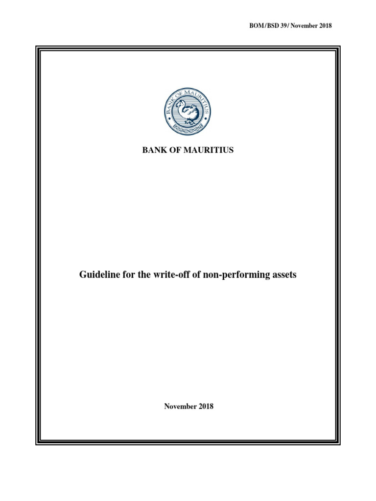 Guideline For Write-Off of Non-Performing Assets 14.11.2018 - Final ...